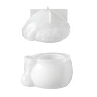 China Silicone Mold For Christmas Hat, Skull Head, Aromatherapy Storage Jar, And Halloween Skull Plaster Candle Cup Mold for sale