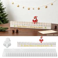 China Christmas Countdown Calendar Silicone Mold 25 Grid Santa Claus Arrival Calendar Aromatherapy Gypsum Mold for sale