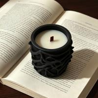 China 3D Bone Storage Jar Silicone Mold DIY Halloween Skeleton Aromatherapy Candle Cup Gypsum Mold for sale