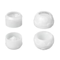 China Christmas Snowflake Spherical Storage Can Silicone Mold DIY Aromatherapy Gypsum Candle Cup Decoration Mold for sale