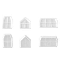 China Cross Border Christmas Gingerbread House Tray Silicone Mold DIY Relief Pattern House Plate Mold for sale