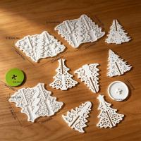 China New Splicing Hollow Christmas Tree Silicone Mold DIY Snowflake Christmas Tree Gypsum Decoration Mold for sale