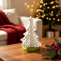 China New Splicing Hollow Christmas Tree Silicone Mold DIY Snowflake Christmas Tree Gypsum Decoration Mold for sale
