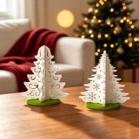 China New Splicing Hollow Christmas Tree Silicone Mold DIY Snowflake Christmas Tree Gypsum Decoration Mold for sale