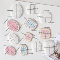 China Ins Woven Tassel Coaster Silicone Mold DIY Oval Square Gypsum Aromatherapy Pad Drip Glue Mold for sale
