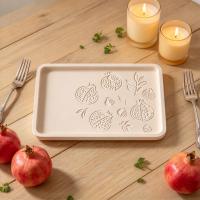 China Ins Style Pomegranate Relief Tray Silicone Mold DIY Porous Pomegranate Ornament Storage Box Mold for sale