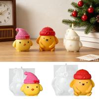 China Cross Border 3D 3D Knitted Hat For Chicks And Rabbits Silicone Mold DIY Aromatherapy Gypsum Candle Mold for sale