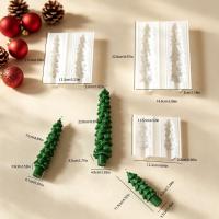 China Christmas Pine Aromatherapy Candle Silicone Mold 3D Long Christmas Tree Aromatherapy Gypsum Mold for sale