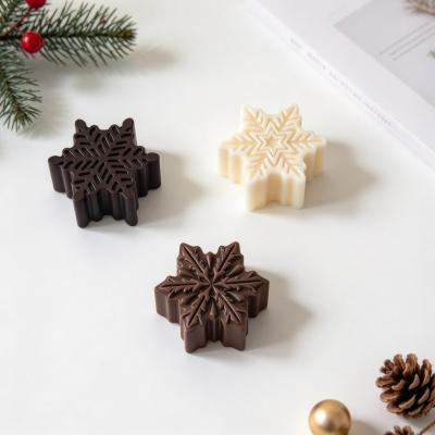 China Christmas Six In One Snowflake Aromatherapy Tablets Silicone Mold Multiple Snowflake Fragrance Stone Hanging Dropping Mold for sale