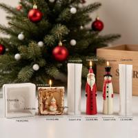 China Cross Border Santa Claus Snowman Photo Frame Silicone Mold DIY Aromatherapy Gypsum Ornament Candle Mold for sale