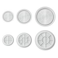 China Ins Style Pleated Lace Circular Tray Silicone Mold, Large, Medium, Small Storage Tray Decoration Gypsum Mold for sale