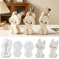 China Cross Border Alpaca Silhouette Lamp Silicone Mold DIY With Glasses Alpaca Vase Storage Jar Gypsum Mold for sale