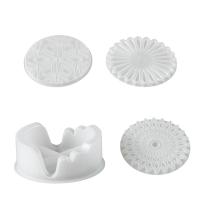 China Cross Border Ins Style Daisy Snowflake Mandala Patterned Coaster Storage Base Gypsum Silicone Mold for sale