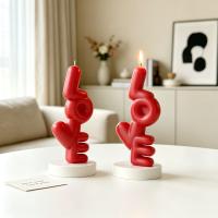 China Ins Style LOVE English Letter Candle Silicone Mold Valentine's Day Resin Gypsum Decorative Ornament Mold for sale