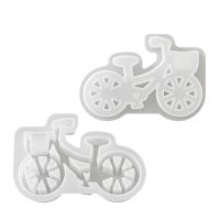 China Retro Bicycle Flower Arrangement Ornament Silicone Mold DIY Aromatherapy Candle Container Decoration Table Gypsum Mold for sale