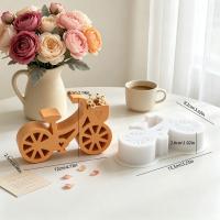 China Retro Bicycle Flower Arrangement Ornament Silicone Mold DIY Aromatherapy Candle Container Decoration Table Gypsum Mold for sale