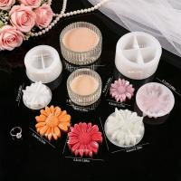 China Circular Striped Storage Jar, Candle Cup, Flower Pot, Silicone Mold, DIY Daisy Decorative Candle Mold for sale