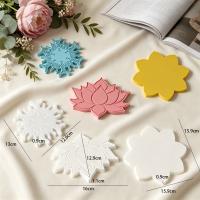 China Ins Wind Flower Lotus Snow Cup Mat Platform Silicone Mold DIY Aromatherapy Gypsum Dropping Mold for sale