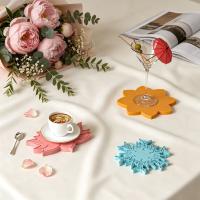 China Ins Wind Flower Lotus Snow Cup Mat Platform Silicone Mold DIY Aromatherapy Gypsum Dropping Mold for sale