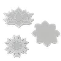China Ins Wind Flower Lotus Snow Cup Mat Platform Silicone Mold DIY Aromatherapy Gypsum Dropping Mold for sale