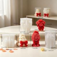 China 3D Butterfly Knot Rose Bundle Silicone Mold DIY Rose Three Layer Cake Aromatherapy Candle Mold for sale