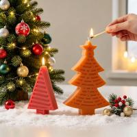 China Cross Border New Product Triple Christmas Tree Silicone Mold DIY Aromatherapy Gypsum Candle Christmas Decoration Mold for sale