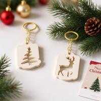 China Christmas Hollow Hanging Tag Silicone Mold, Reindeer Snowflake Christmas Tree Drip Glue Keychain Aromatherapy Sheet Mold for sale
