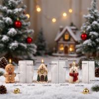 China Christmas Gingerbread Man Deer House Aromatherapy Candle Silicone Mold DIY Gypsum Dropping Pendant Mold for sale