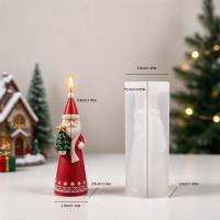 China 3D Santa Claus Tree Hugging Silicone Mold DIY Aromatherapy Candle Ornament Drip Plaster Mold for sale