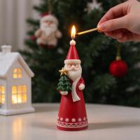China 3D Santa Claus Tree Hugging Silicone Mold DIY Aromatherapy Candle Ornament Drip Plaster Mold for sale