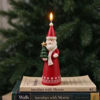 China 3D Santa Claus Tree Hugging Silicone Mold DIY Aromatherapy Candle Ornament Drip Plaster Mold for sale