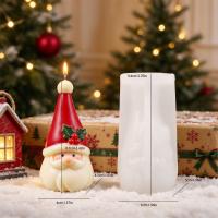 China 3D Holly Berry Hat Santa Silicone Mold DIY Aromatherapy Candle Ornament Gypsum Mold for sale