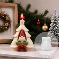 China 3D Christmas Tree Faceless Elderly Butterfly Knot Aromatherapy Candle Pendant Dropping Plaster Silicone Mold for sale