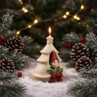 China 3D Christmas Tree Faceless Elderly Butterfly Knot Aromatherapy Candle Pendant Dropping Plaster Silicone Mold for sale