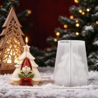 China 3D Christmas Tree Faceless Elderly Butterfly Knot Aromatherapy Candle Pendant Dropping Plaster Silicone Mold for sale