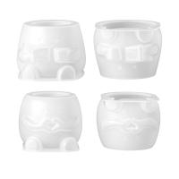 China Bixin Reading Cartoon Character Flower Pot Mold DIY Aromatherapy Gypsum Candle Cup Flower Utensil Silicone Mold for sale