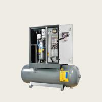 China G11 Tank Mounted Screw Air Compressor 11kW 15HP With Integrated Air Dryer Filter for sale