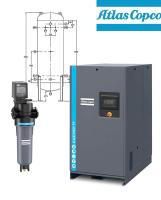 China GA37VSD+FF Rotary Screw Air Compressor 37kW 50HP IPM Variable Speed Drive for sale