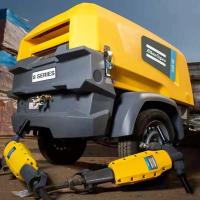 China XAS48 Atlas Copco Lubricated Screw Air Compressor For Mining Construction for sale