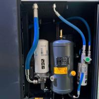 China Atlas Copco GA15FF Rotary Screw Air Compressor 15 kW 20 HP with Integrated Dryer 99 CFM for sale