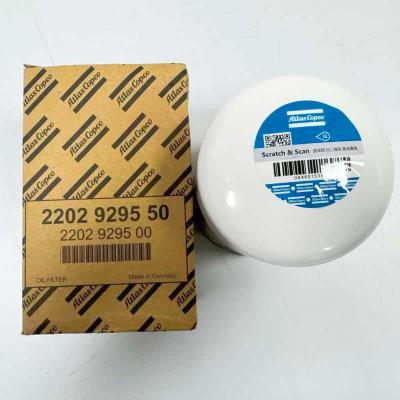 China Atlas Copco 2202929550 Oil Filter 4000H Packed Spin On for Oil Injected Screw Compressor Genuine for sale