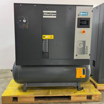 China Atlas Copco G22 FF 22 kW 30 HP Oil Injected Rotary Screw Air Compressor with Integrated Full Feature Dryer for Continuous Duty for sale