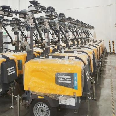 China Atlas Copco HiLight V5+ Diesel Portable Mobile Light Tower LED Construction Site Ready Stock for sale