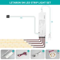 China 5M 24V 480 leds/M 60w Led Cabinet Strip Lights Ul Power Supply With Touch Switch for sale