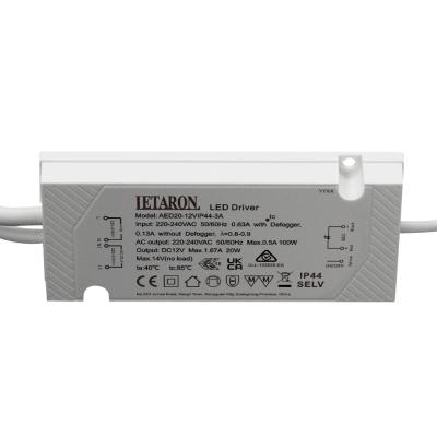 China Letaron Ultra Slim LED Driver IP44 20W 12V for Bathroom Mirror LED Light for sale