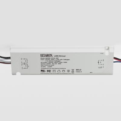 China Super Slim Constant Voltage 60W Driver for Integrated Furniture Lighting Over Current Protected 60W UL LED Power Supply with Defogger Relay Control for sale