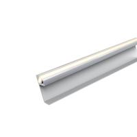 China 12/24V 8W/M Oblique Bottom Lit Cabinet Edge LED Light Matte Black Aluminum Profile for sale