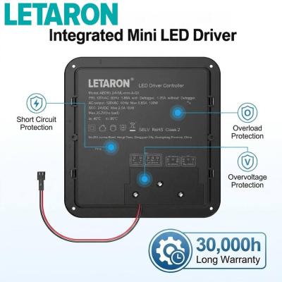 China LETARON US Mini LED Defog Driver 120V 24–100W Bluetooth Dimmable CCT Adjust Anti-Fog Mirror Power Supply Wholesale Class II for sale