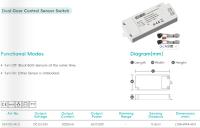 China 120W PIR Motion Sensor Switch with Two Sensors and 5A Output for Mirror Cabinet Lighting for sale