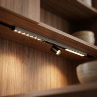 China Slim Removable LED Magnetic Track Light High CRI 90 for Wine Cabinet Showcase & Furniture Illumination for sale